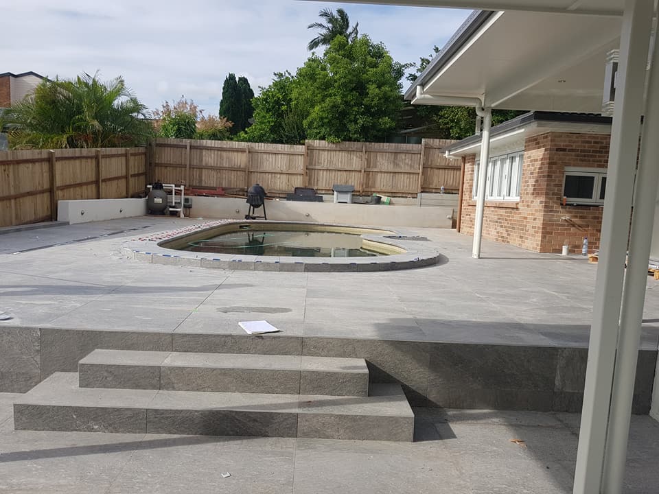 TILES AND COPING AROUND SWIMMING POOL – APD Flooring